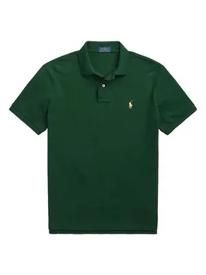 Polo Ralph Lauren Basic Custom Slim-fit Mesh Polo Shirt Moss Agate