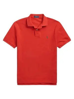 Polo Ralph Lauren Basic Custom Slim-fit Mesh Polo Shirt Orange