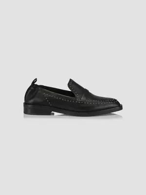 3.1 Phillip Lim Alexa Soft Studded Leather Penny Loafers - Black