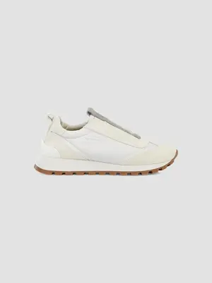 Brunello Cucinelli Monili-trim Platform Lug-sole Sneakers - White