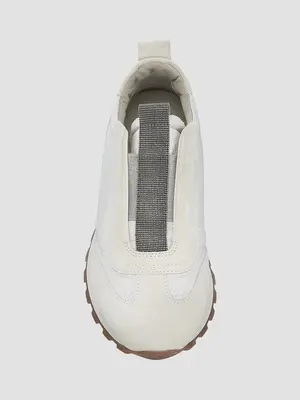 Brunello Cucinelli Monili-trim Platform Lug-sole Sneakers - White