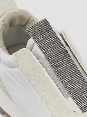 Brunello Cucinelli Monili-trim Platform Lug-sole Sneakers - White