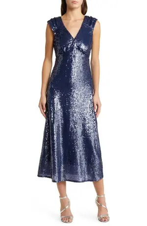 Adelyn Rae Konnie Sequin Midi Dress
