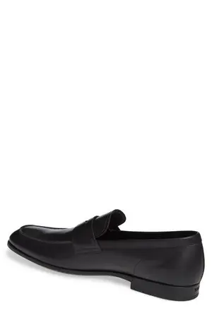 TOD'S Leather Penny Loafer - Black