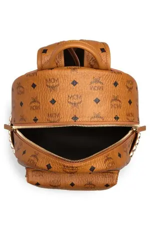 Mcm Medium Stark Side Stud Coated Canvas Backpack