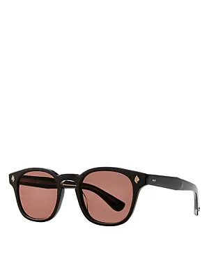Garrett Leight Ace Square Sunglasses 47mm Black/pink Solid