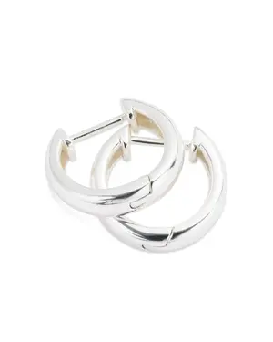 Aqua Sterling Huggie Hoop Earrings