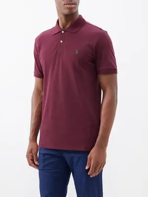 Ralph Lauren Ralph Lauren Polo - Cotton-piqué Polo Shirt - Mens - Wine - S - Wine