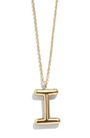 Baublebar BaubleBar Bubble Initial Pendant Necklace Gold I