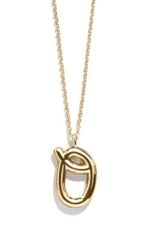Baublebar BaubleBar Bubble Initial Pendant Necklace Gold O