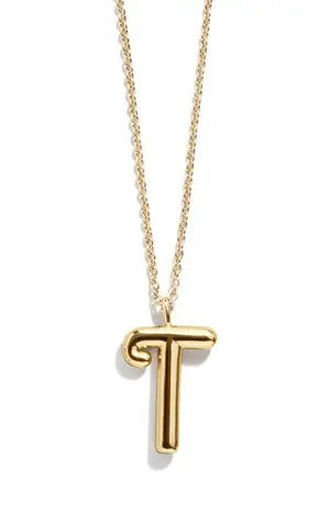 Baublebar BaubleBar Bubble Initial Pendant Necklace Gold T