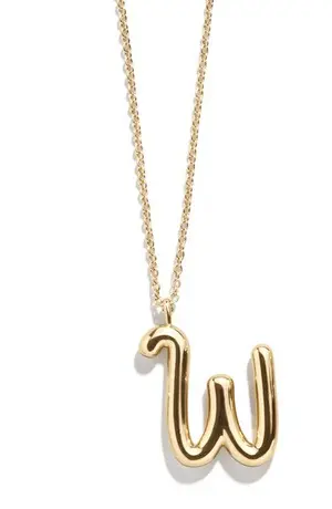 Baublebar BaubleBar Bubble Initial Pendant Necklace Gold W