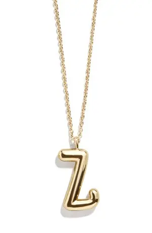 Baublebar BaubleBar Bubble Initial Pendant Necklace Gold Z