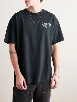 GALLERY DEPT. Vintage Souvenir Logo-print Cotton-jersey T-shirt - Black