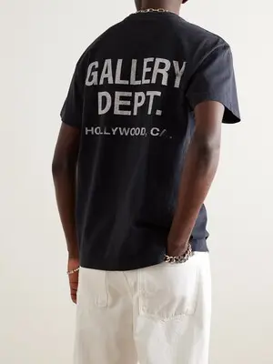 GALLERY DEPT. Vintage Souvenir Logo-print Cotton-jersey T-shirt - Black