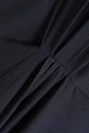 Tibi Gathered Crepe De Chine Midi Dress
