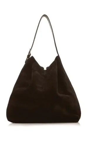 TOTEME Belted Suede Tote Bag - Brown