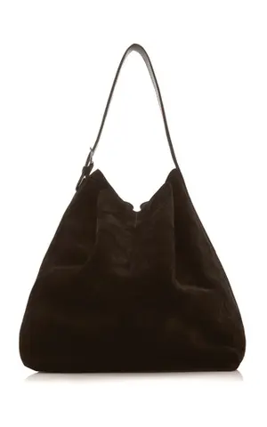 TOTEME Belted Suede Tote Bag - Brown