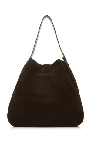 TOTEME Belted Suede Tote Bag - Brown