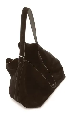 TOTEME Belted Suede Tote Bag - Brown