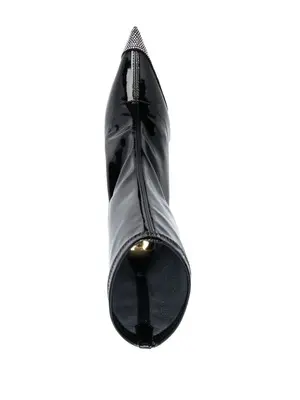 Alexandre Vauthier 105mm Crystal-embellished Patent-leather Boots