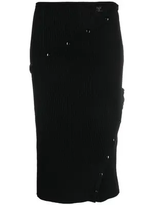 COURREGES Detachable-panel High-waist Skirt