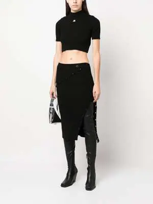 COURREGES Detachable-panel High-waist Skirt