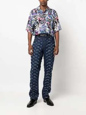 Martine Rose Mix-print Short-sleeve Shirt