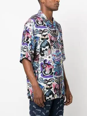 Martine Rose Mix-print Short-sleeve Shirt