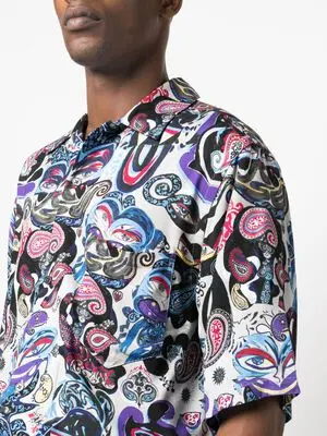 Martine Rose Mix-print Short-sleeve Shirt