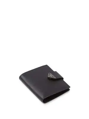 Prada Saffiano Logo-plaque Wallet - Black