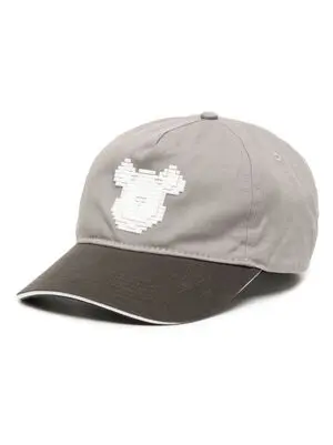 MOSTLY HEARD RARELY SEEN Bear-motif Cap - Grey