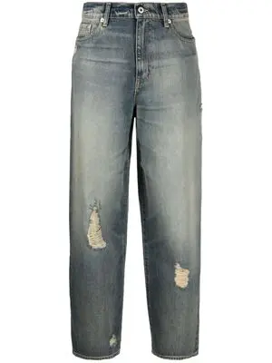 Kenzo Mid-rise Tapered Jeans - Blue
