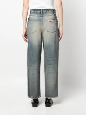 Kenzo Mid-rise Tapered Jeans - Blue