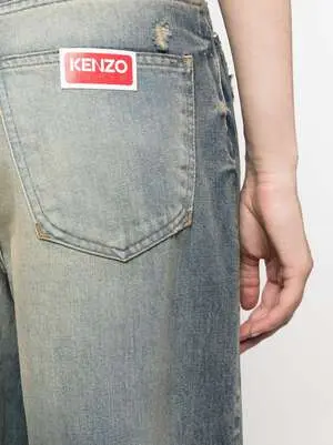 Kenzo Mid-rise Tapered Jeans - Blue