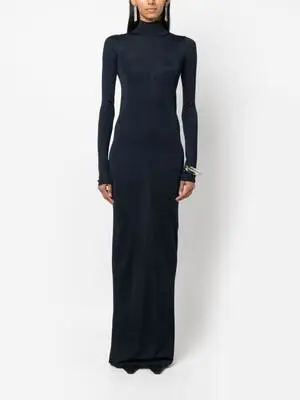 Saint Laurent Knit Maxi Dress - Blue
