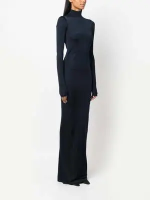 Saint Laurent Knit Maxi Dress - Blue