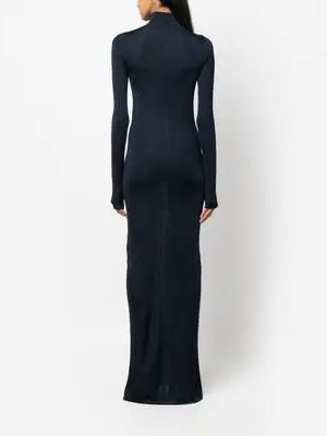 Saint Laurent Knit Maxi Dress - Blue