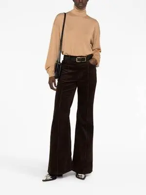 Saint Laurent Roll-neck Wool Jumper - Neutrals
