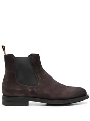 Santoni Round-toe Suede Ankle Boots