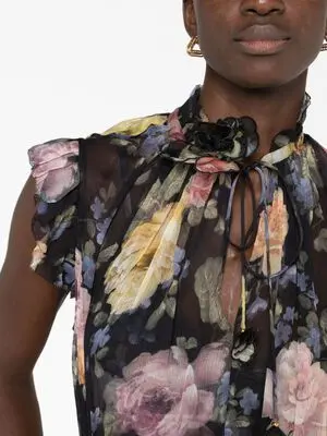 Zimmermann Luminosity Floral-print Silk Top