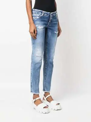 Dsquared2 Distressed Cropped Jeans