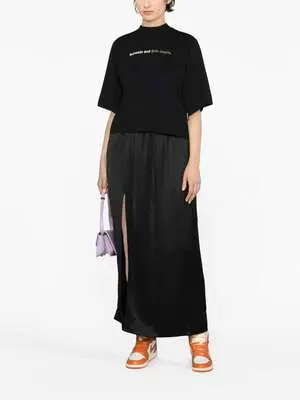 Palm Angels Sunsets-print Cotton T-shirt - Black
