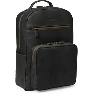 Johnston & Murphy Leather Backpack - Black