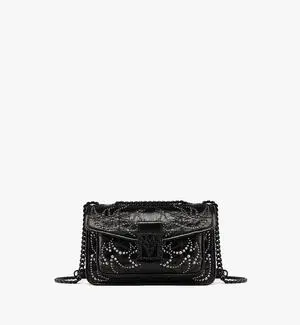 Mcm Travia Studded Shoulder Bag