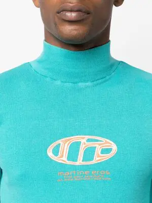 Martine Rose Logo-print High-neck Jumper
