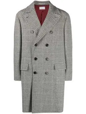 Brunello Cucinelli Checked Double-breasted Coat