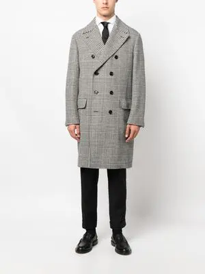 Brunello Cucinelli Checked Double-breasted Coat