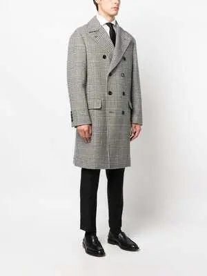 Brunello Cucinelli Checked Double-breasted Coat
