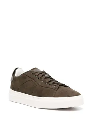 Santoni Low-top Suede Sneakers